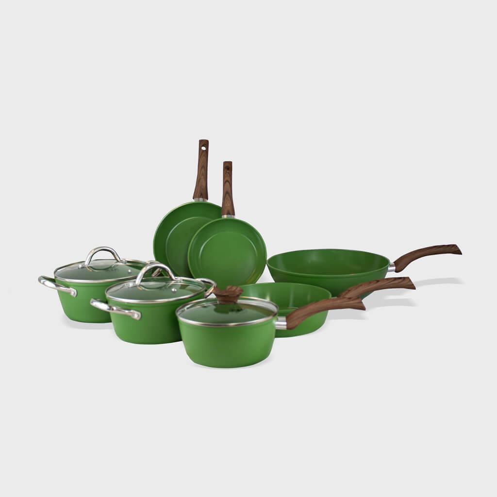 Green pan set 7-piece PFAS-free | Go Green By C&P – Cook & Pan