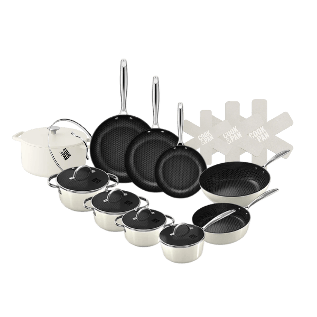 Go Ivory Honey Honey Cookware Set 12-piece - Cook & Pan