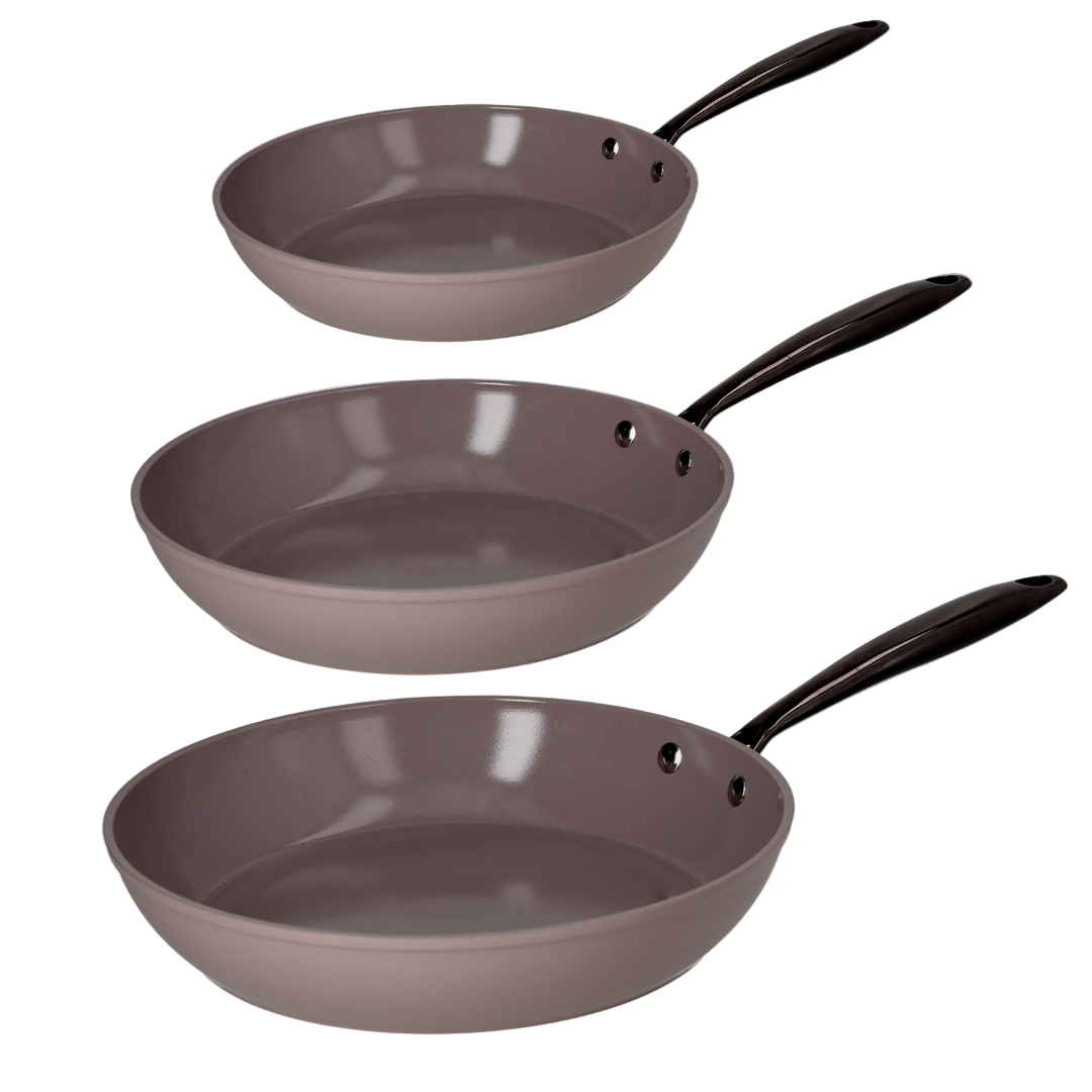 Taupe frying pan set 3-piece PFAS-free | Taupe of Mind – Cook & Pan